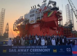 FLNG Tango and FSU Excalibur Sailaway | Exmar